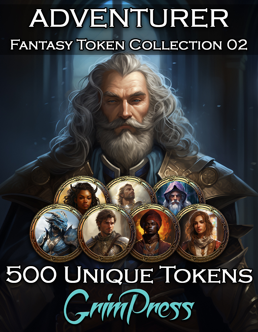 Fantasy Token Collection - Adventurer 02 - Grim Press